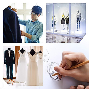 Mannequin Manikin Dress Form Adjustable 73 Inch Mannequin Display Stand Dress Model Full Male Body Realistic Head Turns W/Metal Base Mannequin Stand Torso