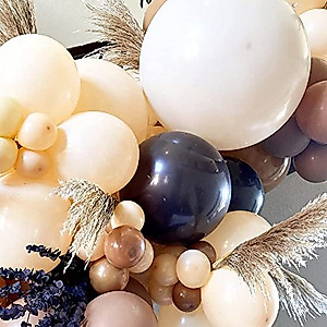 TEDREN 127PCS Balloon Garland Arch Kit Coffee Brown White Latex Balloons Kit for Garland Theme Party Birthday Baby Shower Wedding Decorations (Coffee)