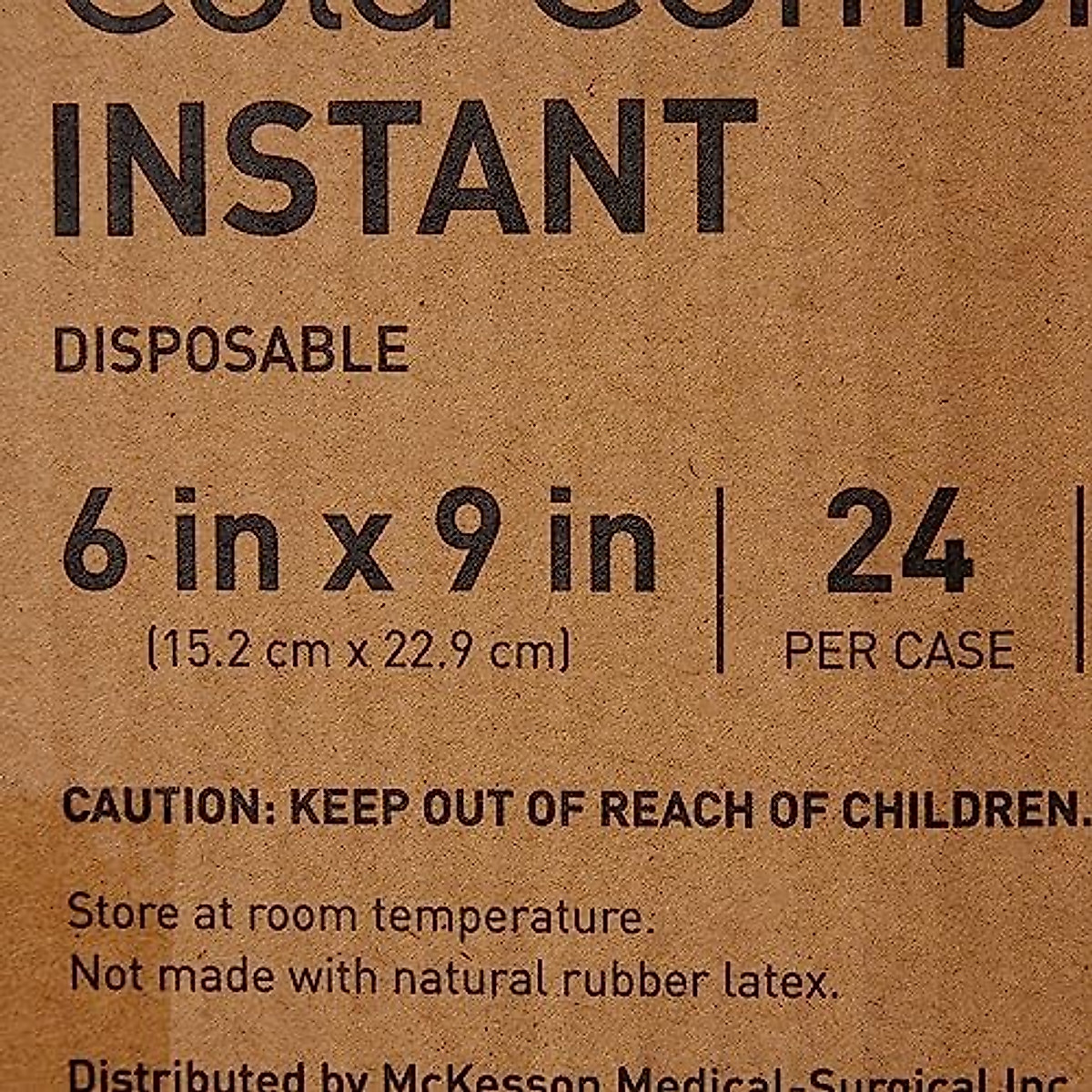 McKesson Cold Compress, Instant Cold Pack, Disposable, 6 in x 9 in, 1 Count, 24 Packs, 24 Total