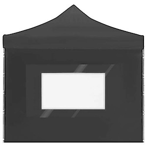 Professional Folding Party Tent with Walls Aluminum,Fruit Stand Gazebo,Deck Gazebo,Camping Gazebo,Hardtop Gazebo,Featuring a Folding Design,for Barbeque,Garden Party,Markets,19.7'x9.8' Anthracite