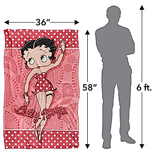 Trevco Betty Boop Paisley & Polka Dots Silky Touch Super Soft Throw Blanket 36" x 58"