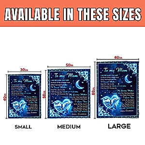 Toyshea to My Mom Blanket I Am Because You are Mom Dolphin Gifts from Daughter Son Personalized Throws Blankets Soft Sherpa Fleece for Mothers Day Christmas Thanksgiving Birthday Presents