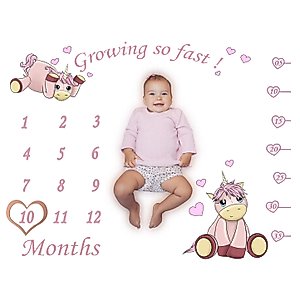 Unicorn Nursery Baby Shower Gifts Baby Blanket That’s a Baby Milestone Blanket - Nursery Unicorn