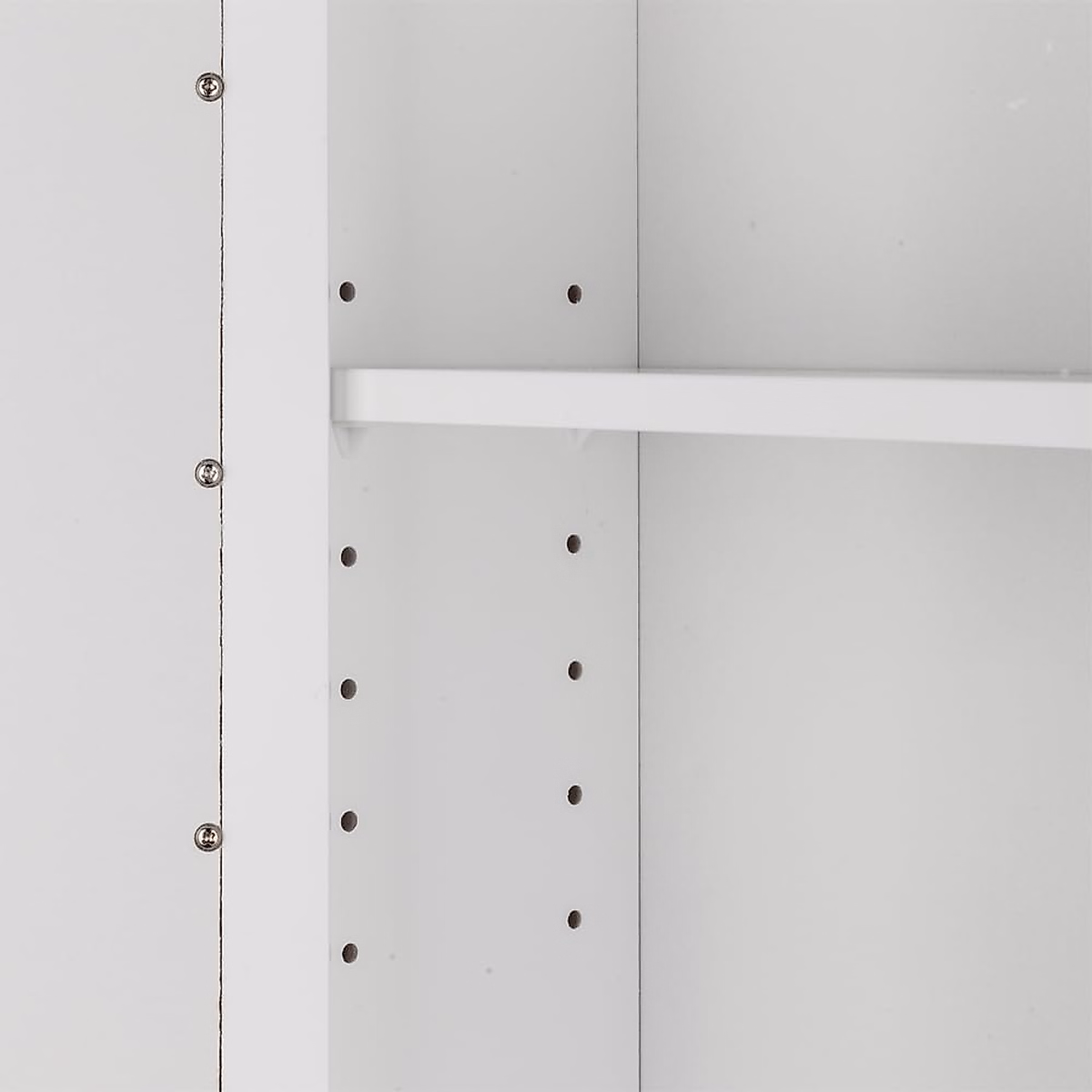 ELEMENT ACE 3-Tier Single Door Mirror Bathroom Cabinet, Wall-Mounted Shelf Over The Toilet for Bathroom Essentials Space-Saving Design Sturdy MDF Construction, Magnetic Lock Medicine Cabinets White