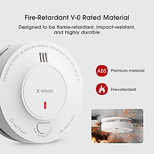 X-Sense 10-Year Battery Wireless Interconnected Smoke Detector Fire Alarm with Over 820 ft Transmission Range, SD19-W, 3-Pack