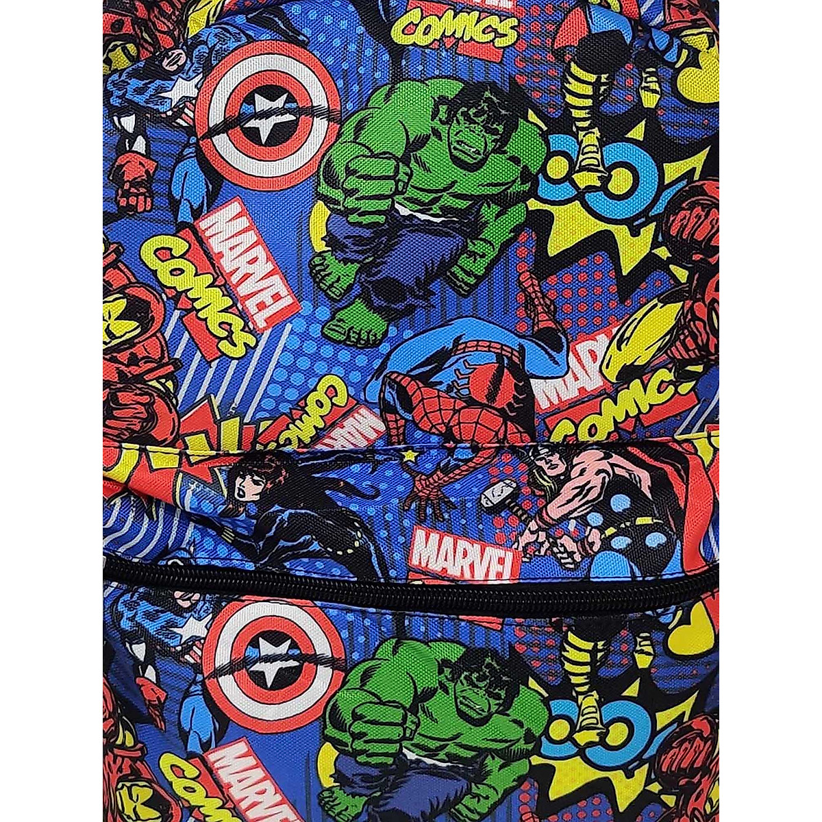 Marvel Avengers 16" Backpack AOP Hulk Captain America Iron Man Spider-Man Thor