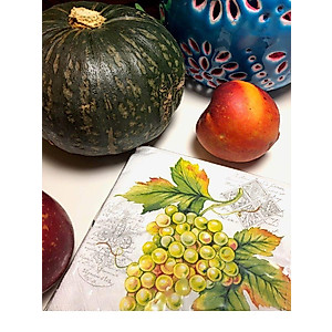 20-ct 13x13 Purple Grape Napkins Decoupage Napkins Luncheon Cocktail Paper Napkins Decorative Paper Napkins for Dessert Birthday Wedding Anniversary Dinner Napkins Paper for ALL Seasons Mom Dad Artist