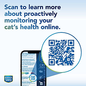 Fresh Step Crystals Health Monitoring Cat Litter, Color-Changing Litter Helps Detect Irregularities in Cat Urine, Controls Odor for 30 Days, 14 lbs. (2 x 7 lb. Bag)
