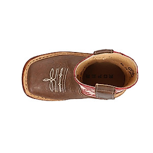Roper Western Boot Boys Leather 3 Infant Brown 09-016-7912-1386 BR