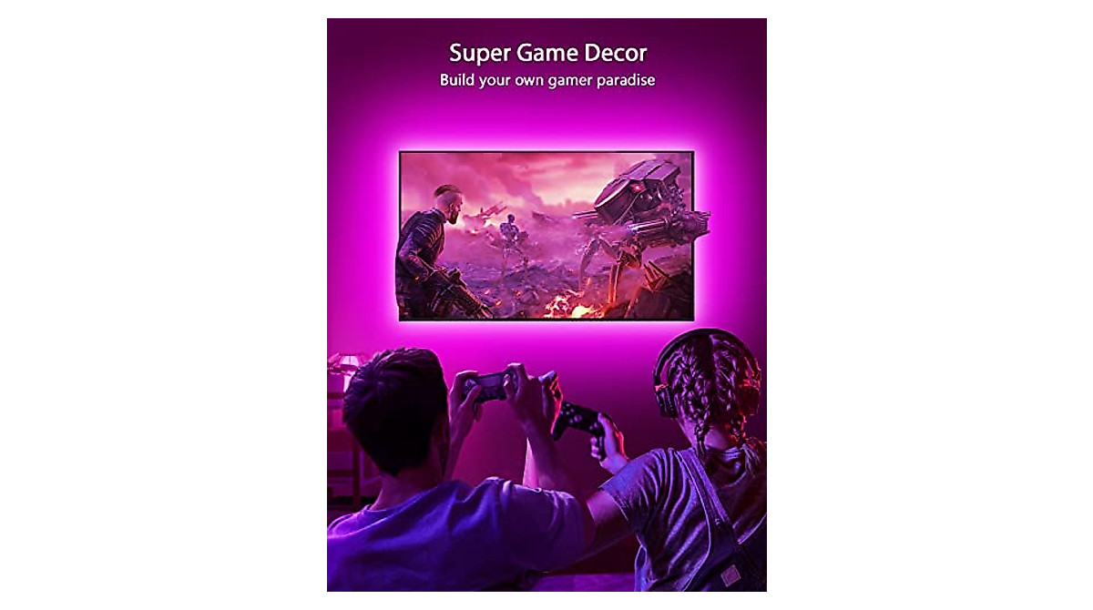 MATICOD 9.84ft RGB Strip Lights for TV - Bluetooth Control