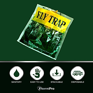 Fly Bags 4 Pack | Disposable Fly Traps Outdoor | Effective Fly & Fruit Fly Catcher | Fly Trap Indoor | trampa para moscas | for Backyards, Patios, Barns and Stables