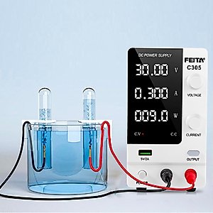FEITA C305 DC Power Variable Supply Adjustable 30V 5A High Precision Bench Lab Power Supplies Programmable with Output Switch, 5V/2A USB Interface for Anodizing & Electroplating Kit
