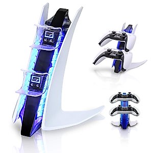 ECHZOVE PS5 Controller Charging Dock, Playstation 5 Controller Charging Station, PS5 Controller Accessories