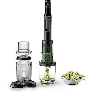 Philips ProMix Viva Collection Handblender, 300W Blending Power, SpeedTouch, On-the-Go Tumbler, Black & Stainless Steel, (HR2629/91)