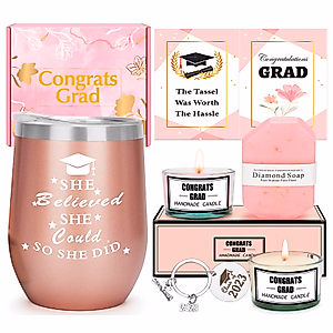 Graduation Gifts for Her 2023, College Gifts, Relaxing Spa Basket Gift with Tumbler, Masters Degree Grad New Job Class of 2023 For Girls Graduates Women (Graduation)