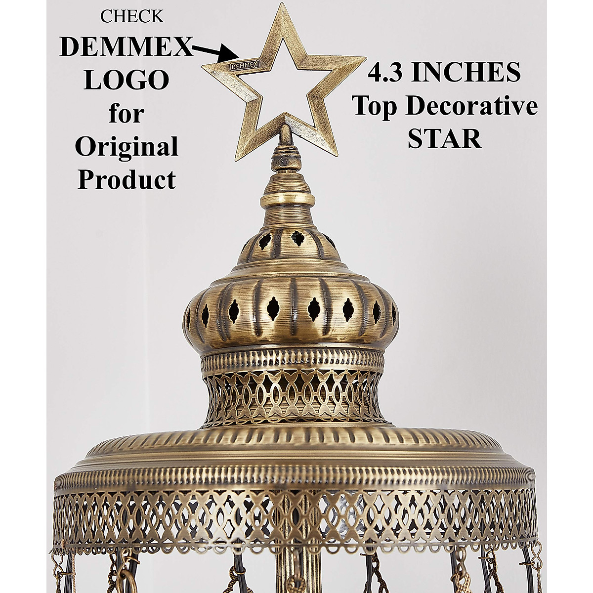 DEMMEX - 7 Big Globes Turkish Moroccan Mosaic Floor Lamp Light, Bohemian Boho Tiffany Mosaic Floor Lamp with North American Plug & Socket, 55" (Customize)