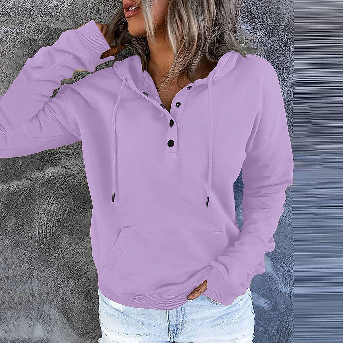 SMIDOW day prime october 2023 Women's Lightweight Full Zip Hoodie Purple L