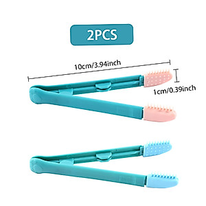 Hperu Dog Eye Booger Remover Dog Tear Stain Remover, Soft Rubber Dog Eye Booger Remover Tear Stain Comb 2Pcs Washable ＆ Reusable No Hurt Dog Face Comb for Kitten Gentle Cleaning Eye