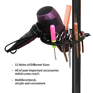 Wig Stand Tripod 55 Inch Metal Wig Mannequin Head Tripod Stand For Hairdressing Training Head Adjustable Wig Tripod Stand with Tool Tray (Mannequin Head Not Included)