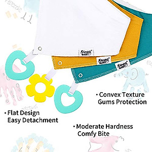 Udolove Baby Bandana Drool Bibs Unisex for Teething and Drooling - 8 Pack Super Soft Absorbent Bibs with Teething for Boys