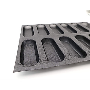 Bluedrop Silicone Hot Dog Bread Forms Mini Baby Sandwich Baking Molds Food grade Perforated Eclair Sheets for Home Oven