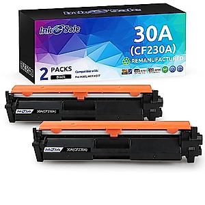 INK E-SALE Compatible Toner Cartridge Replacement for HP 30A CF230A (2-Pack), for use with HP Laserjet M203d M203dn M203dw HP Laserjet Pro MFP M227fdn M227fdw M227sdn Printer with IC Chip