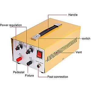 BaiLiWang Automatic Spot Welder,Jewelry Welding Machine,Electric 30A Pulse Sparking Spot Welder Jewelry Tool with Foot Pedal for Platinum,Gold,Silver and Steel