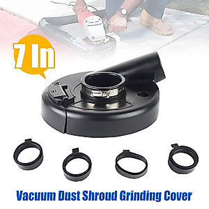 Angle Grinder Dustproof Cover, Dust Shroud Angle Grinder 7 Inch, Universal Surface Grinder Dust Shroud, Dust Shroud for Angle Grinder for Concrete, Stone, Granite