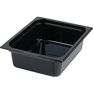 Carlisle FoodService Products 10221B03 StorPlus Half Size Food Pan, Polycarbonate, 4" Deep, Black