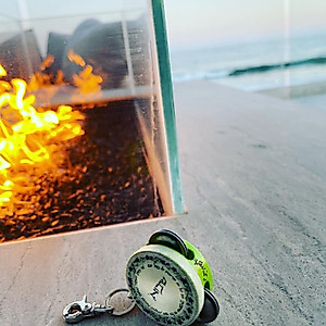 Tof Miriam GEULAH KeyLime Green Mini Tambourine Keychain, S