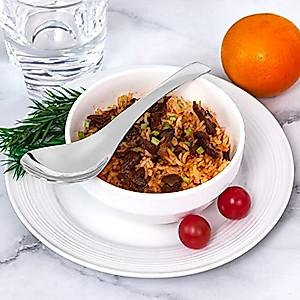 Eisinly Thickened Soup Spoons, 6 Pieces High Grade 18/8 Stainless Steel Table Spoons 6.7 Inch, Kitchen Utensil Set of 6 Perfect for Soup Rice Tea Milk Coffee Dessert, Silver, Dishwasher Safe