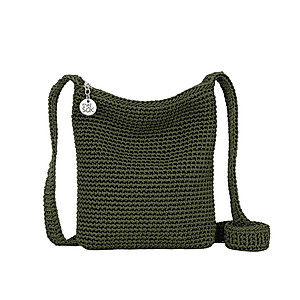 The Sak Crochet Craze Rad Crossbody Bag in Hand-Crochet, Single Strap, Olive