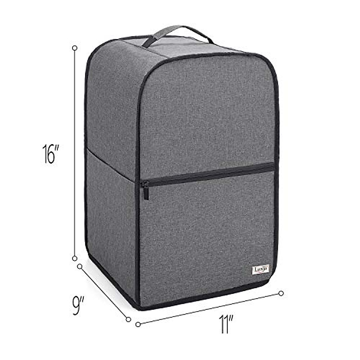 Luxja Food Processor Cover for Cuisinart and Hamilton Beach 10-14 Cup Processor, Food Processor Dust Cover with Accessories Pockets, Gray