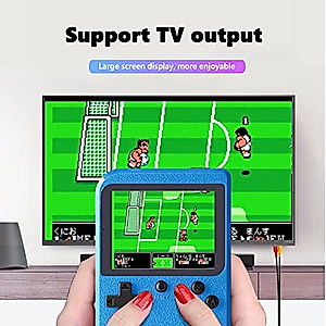 Ormosiat Retro Mini 500 Non-Repeating Classic FC Games Portable Video Handheld Game Console.3.0-inch Screen.1020mAh (500_Blue)