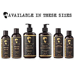 Beard Shampoo and Beard Conditioner Wash & Growth kit for Men Care - Softener & Moisturizer for Hydrating, Cleansing and Refreshing Beard and Mustache Facial Hair Gift Set (250ml / 8.5 fl oz)