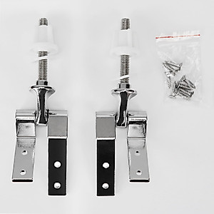 Meaferks Universal Toilet Seat Hinges, Chrome-plated metal Hinges, Toilet Seat Bolts Screws Nuts, Solid and Sturdy Toilet Seat fittings, Easy Installation, 1 Set (MFH02)