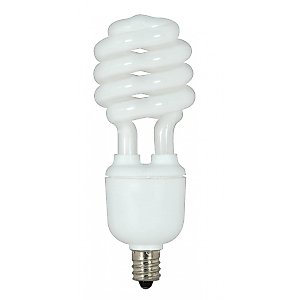 SATCO S7365 13T2/E12/4100K/120V/1PK Mini Spiral Compact Flourescent 13 Watt; 4100K; 82 CRI; Candelabra Base; 120 Volt (6 CFL Light Bulbs)