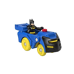 Fisher-Price Imaginext DC Super Friends Batman Toy Head Shifters Batmobile & Figure Set for Preschool Pretend Play Kids Ages 3+ Years