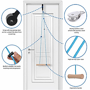 Shoulder Pulley for Physical Therapy, Shoulder Pulley, Over The Door Pulley for Shoulder Rehab with Durable Metal Pulley, Aids Recovery and Rehabilitation, Improve and Strengthen Mobility