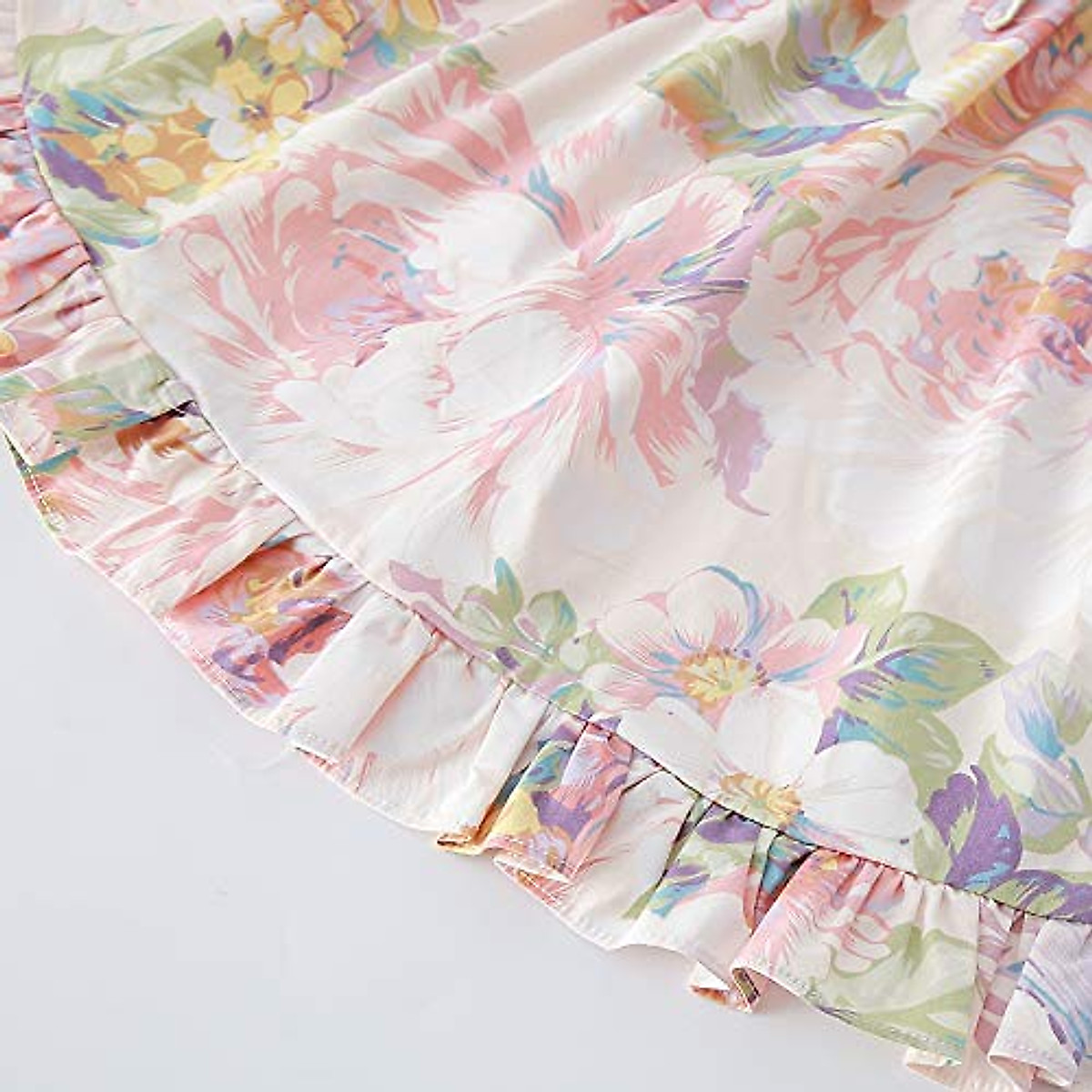 Toddler Vintage Floral Girls Dress Baby Backless Sundress Sleeveless Matching Outfits (US, Age, 2 Years, 3 Years, Pink)