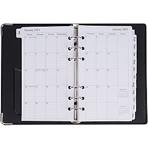 2023 Planner Refills Portable Size 3 - Monthly and Weekly with 6-Ring Binder, Compact/Personal Size