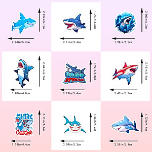 50 Pcs Cool Shark Sticker, Waterproof Stickers for Kids Teens Adults, Shark Vinyl Stickers for Water Bottle,Laptop, Phone, Skateboard Stickers for KidsTeens Girls and Boys