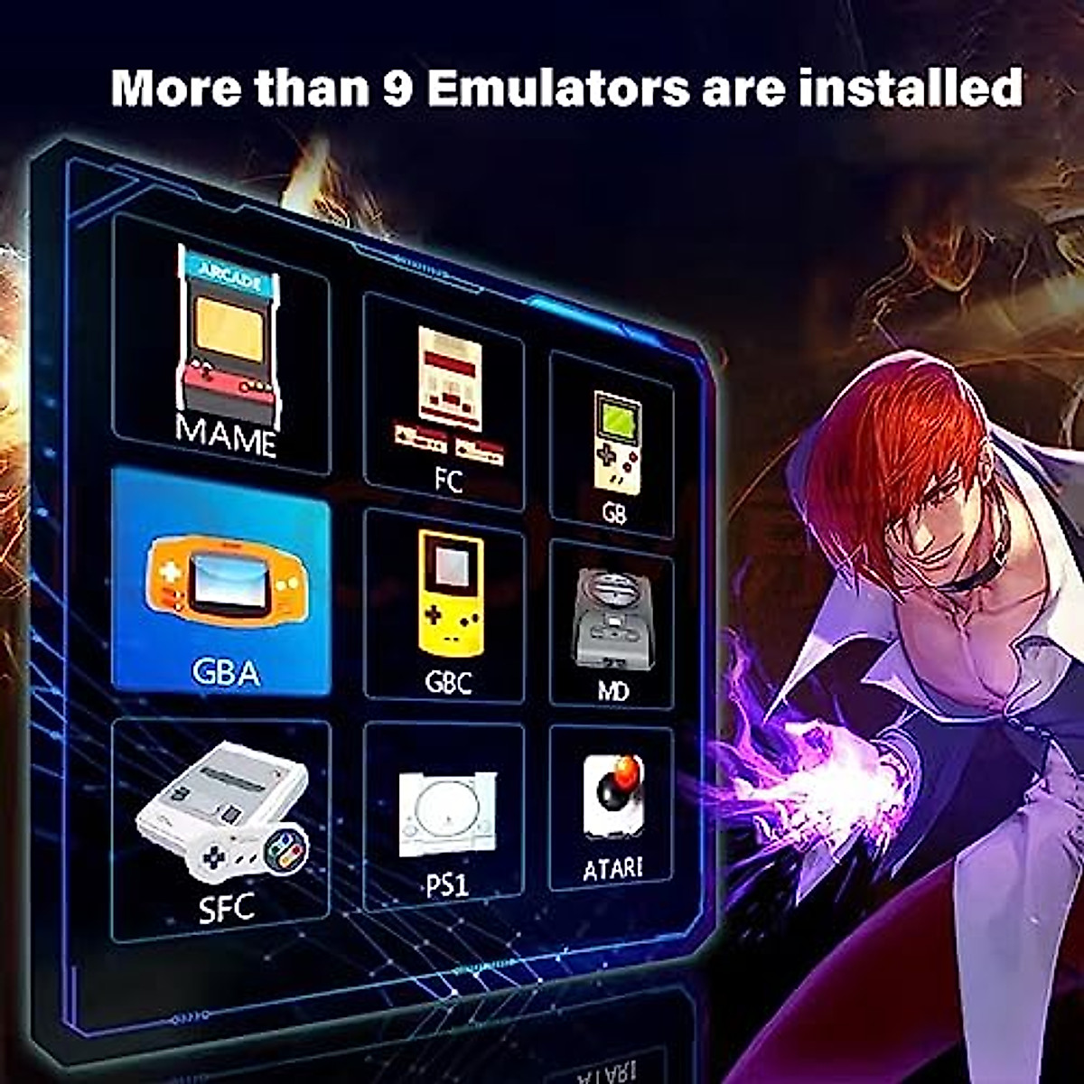 Wireless Retro Game Console - JICVY Plug and Play Video Games, 10,000+ Built-in Games, 9 Classic Emulators, 4K HDMI Output, Dual 2.4GHz Wireless Controllers, Ideal Gift for Kids & Adults (64)