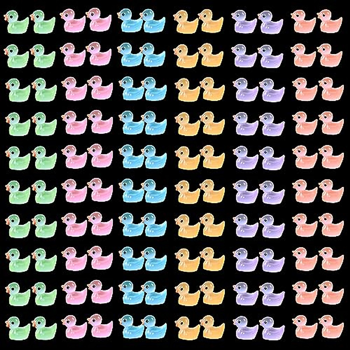 120 Pcs Mini Ducks Bulk,Tiny Ducks,Mini Resin Ducks Miniature Duck Figures Ornament Little Ducks for Craft,Dollhouse,Home Decorations Birthday Party Gift