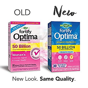 Nature's Way Fortify Optima Daily Probiotic for Women, 50 Billion Live Cultures, Digestive and Immune Health Support Supplement*, 30 Vegan Capsules
