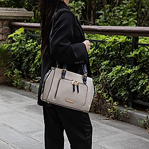 MKF Shoulder Bag for Women – PU Leather Crossbody Satchel Handbag Purse – Lady Fashion Top Handle Pocketbook Mustard-Olive