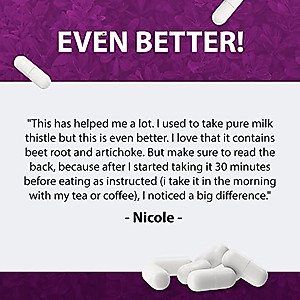Herboxa Liver Complex for a Healthy Liver - Natural Liver Detox Supplement Supporting Liver Health - Artichoke Capsules in High Doses for Optimized Liver Functions - 60 Vegan Milk Thistle Capsules