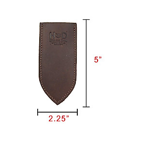 Hide & Drink, Rustic Thick Leather Cast Iron Hot Handle Cover (Small), Skillet Panhandle Grips, Frying Pan, Heat Protection, Kitchen Essentials Handmade Includes 101 Year Warranty :: Bourbon Brown