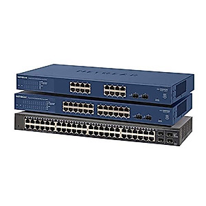 NETGEAR 16-Port Gigabit Ethernet Smart Managed Pro Switch (GS716Tv3) - with 2 x 1G SFP, Desktop/Rackmount, and ProSAFE Lifetime Protection