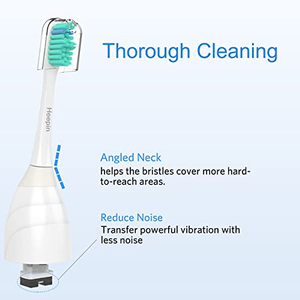 Replacment Brush Heads Compatible with Philips Sonicare E-Series Essence, Xtreme, Elite, Advance, and CleanCare Electric Toothbrush, Toothbrush Replacment Heads Refills, 6 Pack